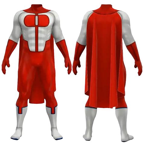 Invincible Omni Man Cosplay Costume Nolan Grayson Jumpsuit Cape