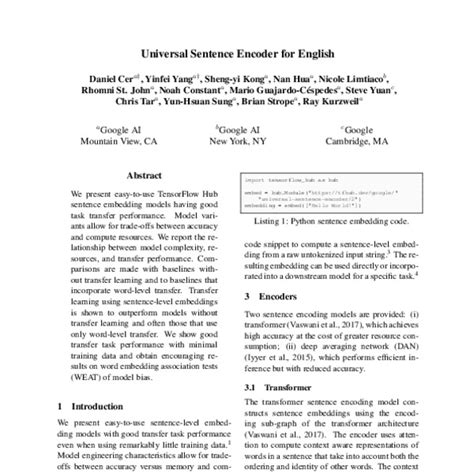 Universal Sentence Encoder For English Acl Anthology