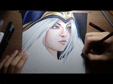 Desenho De Ashe De League Of Legends Coven Ashe Bow And Arrow