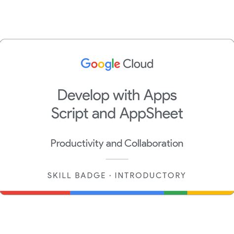 Develop With Apps Script And Appsheet Skill Badge Credly