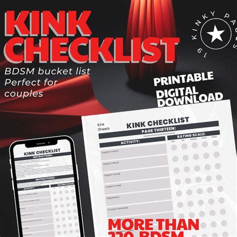 Kinky Bucket List Etsy