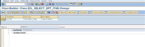 Global Class Passing Parameters Select Options And Internal Table To Methods