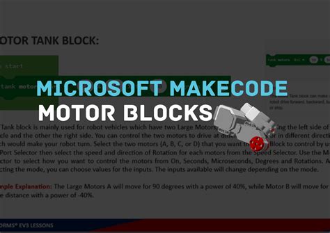 Makecode Motor Blocks