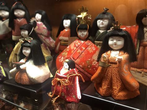 Traditional Japanese Dolls Hina Dolls During Girls Festival Or Hina