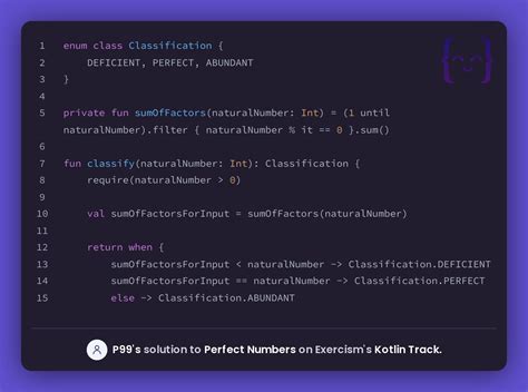 P S Solution For Perfect Numbers In Kotlin On Exercism