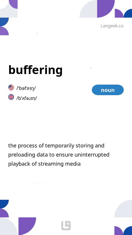 Definition And Meaning Of Buffering Picture Dictionary