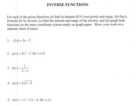 Solved For Each Of The Given Functions A Find Its Domain