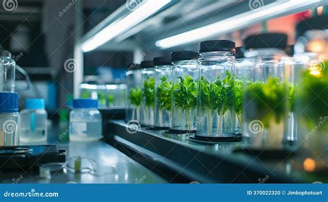 Innovative Bioreactor Showcasing Vibrant Plant Growth In A Laboratory
