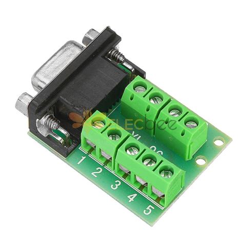 5pcs Female Head Rs232 Turn Terminal Serial Port Adapter Db9 Terminal Connector