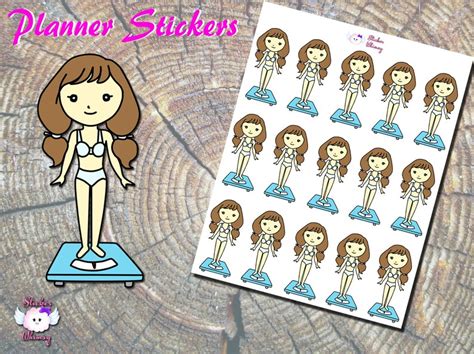 Weight Loss Planner Stickers Sticker Whimsy