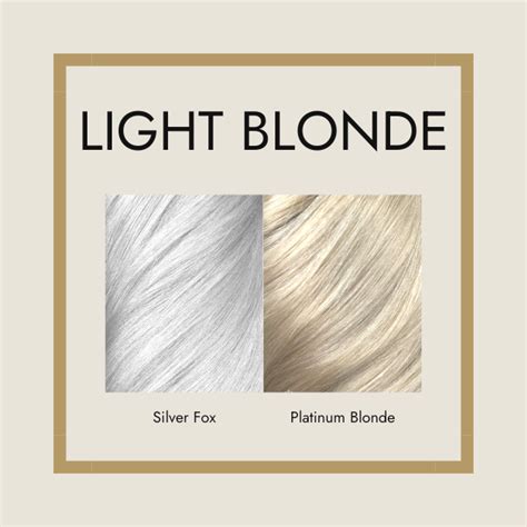 Platinum Blonde Hair Color Chart