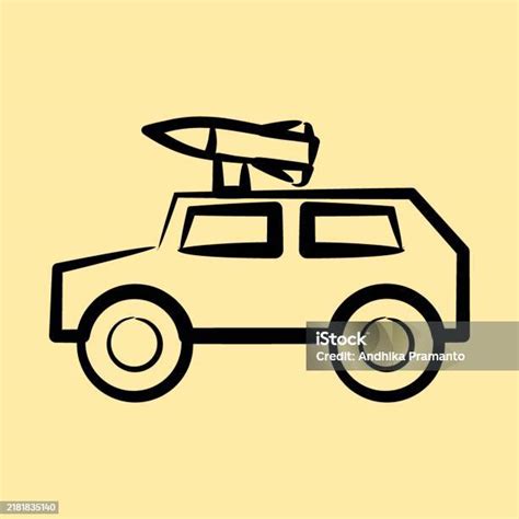 아이콘 군용 차량 군사 요소 손으로 그린 스타일의 아이콘입니다 인쇄물 포스터 로고 인포그래픽 등에 적합합니다 교통에 대한 스톡 벡터 아트 및 기타 이미지 Istock