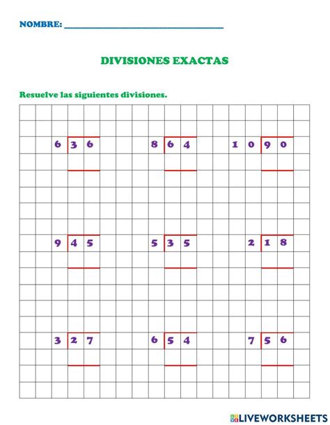 1070091 Divisiones Exactas Liceo Cristiano Camino Del