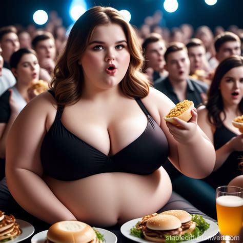 High School Student Overeating In Bikini By Sea Stable Diffusion Online