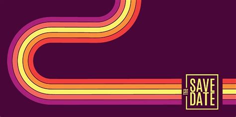 날짜 레트로 배너를 저장합니다 비즈니스 마케팅 및 광고에 사용할 수 있습니다 로고 그래픽 디자인 이벤트 정상 회담 기술 및 예정된 이벤트를 위해 제작되었습니다 벡터 Eps