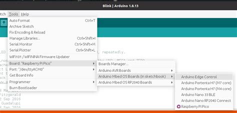 Arduino Core mbed 2 0 поддерживает Raspberry Pi Pico и Arduino Nano