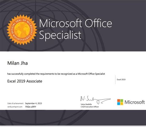 Milan Jha On Linkedin Received The Mos Certificate From Microsoft Today