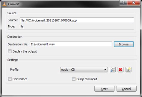 Computer Cabal Convert QCP Files To WAV MP Using VLC Media Player