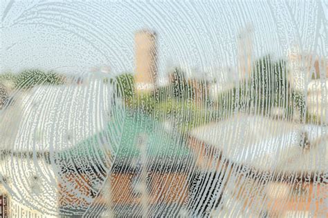 Glass Covered With Suds As Background View From Inside Stock Image