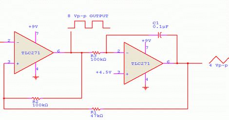 Circuits Apmilifier IC TLC271 Single Supply Function Generator
