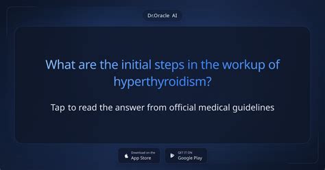 What Are The Initial Steps In The Workup Of Hyperthyroidism