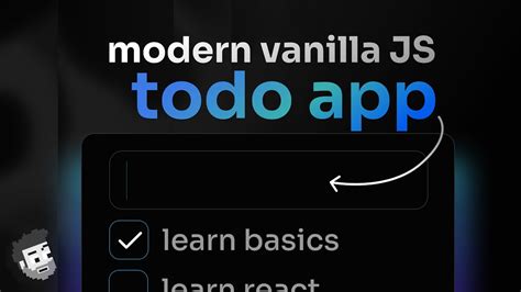 Modern Javascript Todo App Youtube