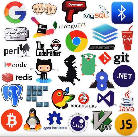 Set Of 50 Programming Stickers For Developers Hackers Geeks And Engineers Developer Hackers