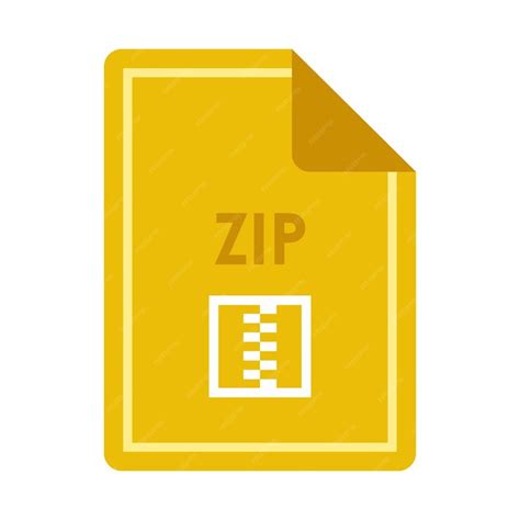 Premium Vector File Zip Icon In Flat Style Isolated On White Background Document Type Symbol