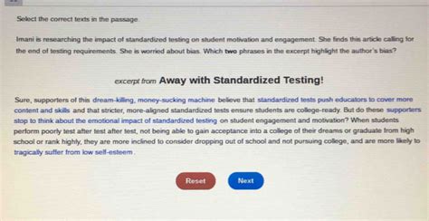 Solved Select The Correct Texts In The Passage Imani Is Researching
