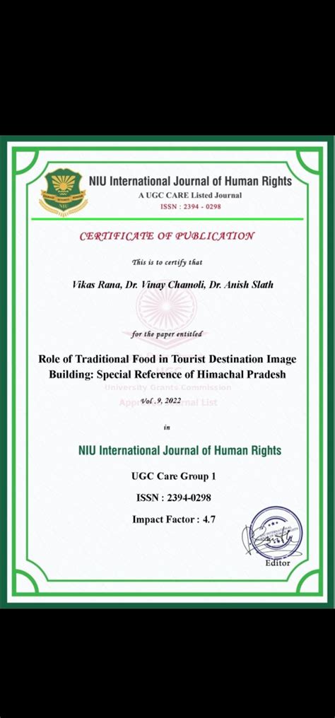 Dr Vikas Rana On Linkedin Research Paper Published In Ugc Care Journal