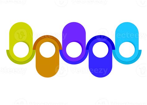 Five Steps Colorful Object For Infographic Template 12451009 Png