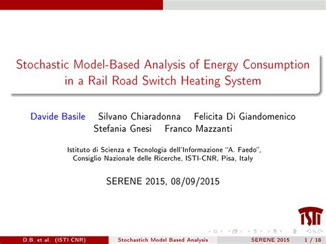 Stochastic Model Based Analysis Of Energy Consumption In A Rail Road Switch Heating System Ppt