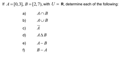 Solved If A [0 3] B [2 7 With R Determine Each Of