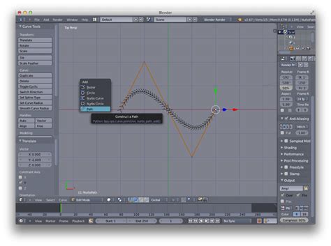 sweeping a cross section along a path