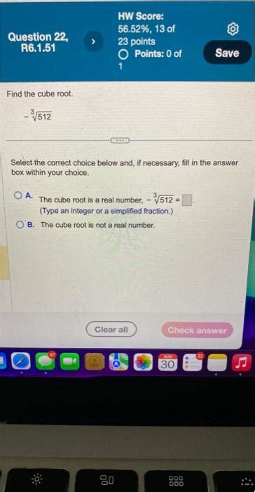 Solved Find The Cube Root −3512 Select The Correct Choice