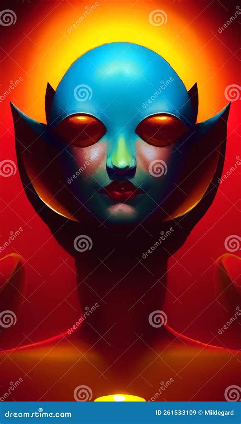 Alien Woman Abstract Digital Art Stock Illustration Illustration Of