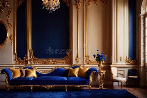 Antique Vintage Rococo Baroque Living Room Classic Interior Design