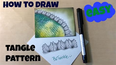 How To Draw Betwinkle Tangle Pattern Lesson 7 Artzyfartzy YouTube