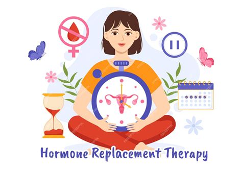 Premium Vector Hrt Or Hormone Replacement Therapy Acronym Vector