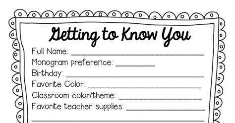 All About My Teacher Questionnaire For Teachers Glitter Varsity Letters