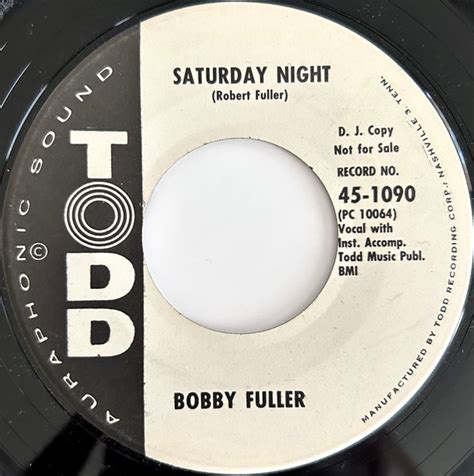 Bobby Fuller Saturday Night Stringer 1963 Vinyl Discogs