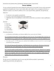 Exploring Vector Addition Experimentally And Geometrically Course Hero