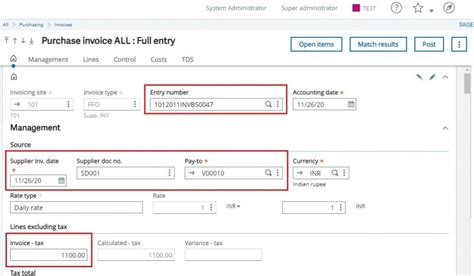 Restriction On Purchase Invoice Creation Sage X3 Tips Tricks And Components