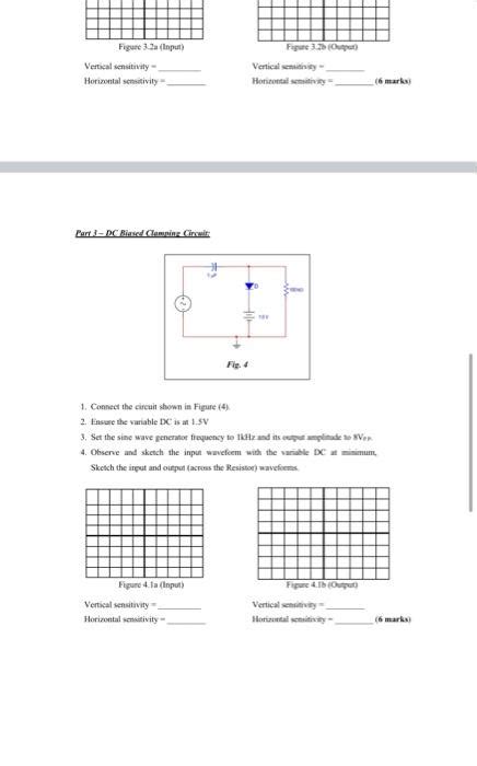 solved 4 if the input voltage 10vp p sketch the output of