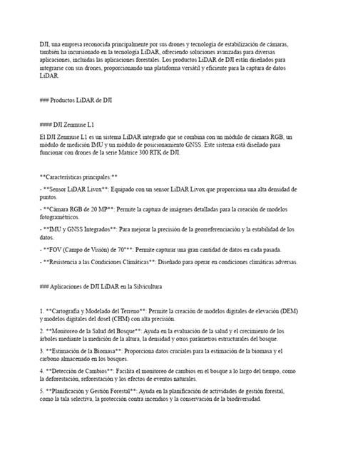 Dji Para Lidar Pdf Lidar Deforestación