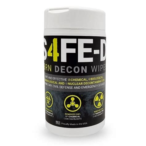S4fe D™ Cbrn Decon Wipes Canister 80ct Utah Airguns