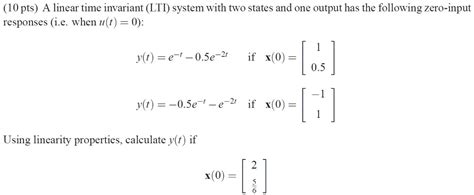 Solved Pts A Linear Time Invariant LTI System With Chegg