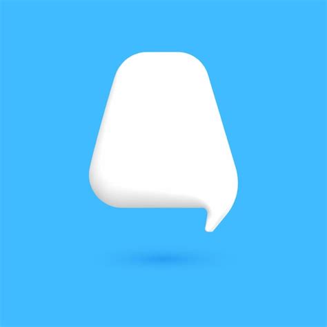 Premium Vector 3d White Speech Bubble Square Speech Bubble Icon