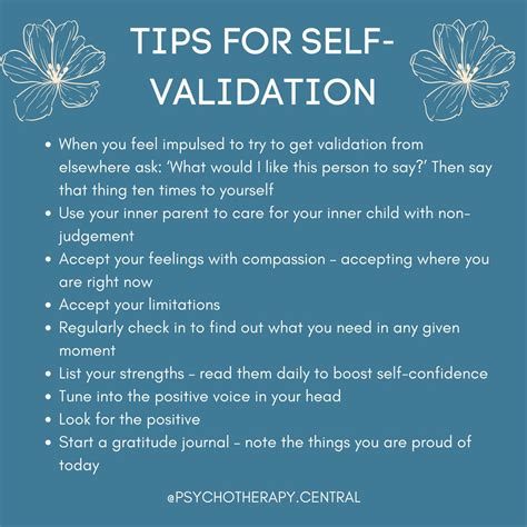 Tips For Self Validation