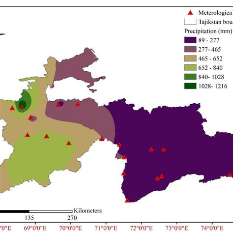 Interpolation Of Annual Average Precipitation Collected From Ground Download Scientific Diagram